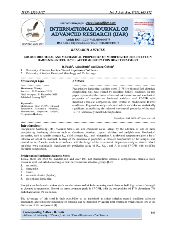 (PDF) Microstructural and Mechanical Properties of Modificated ...