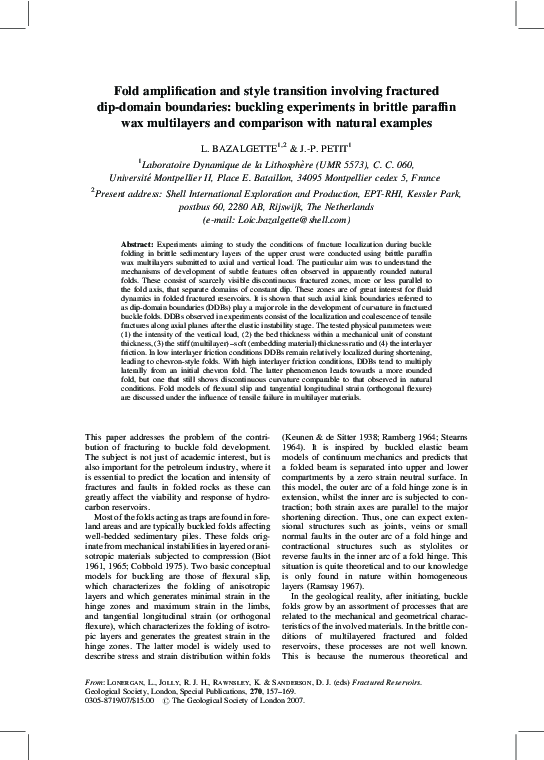 (PDF) Fold amplification and style transition involving fractured dip ...