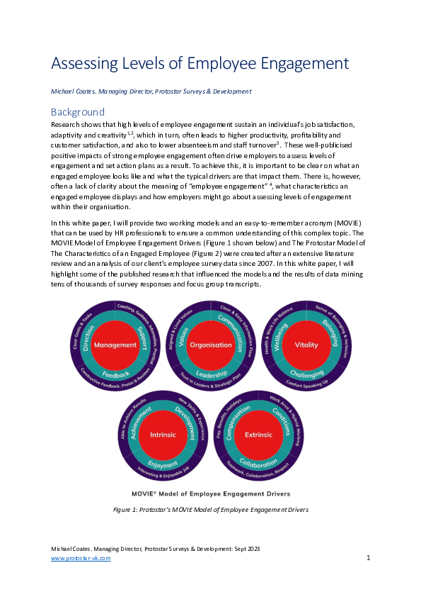 (PDF) Assessing Levels of Employee Engagement