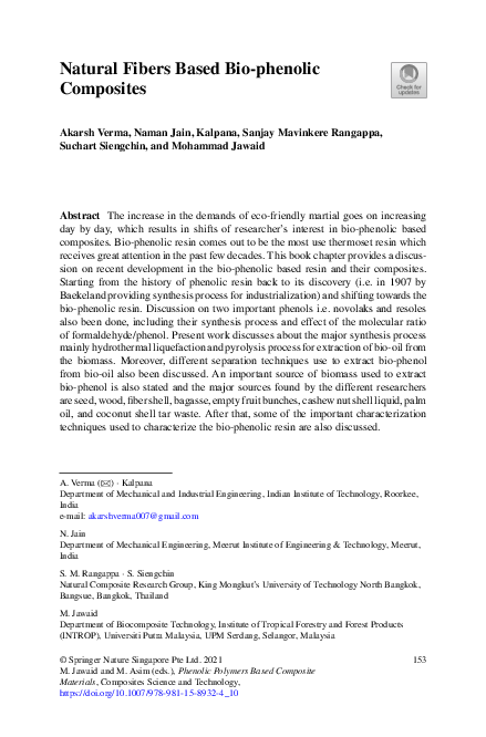 (PDF) Natural Fibers Based Bio-phenolic Composites