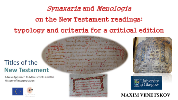 (PDF) Synaxaria and Menologia on the New Testament readings: typology ...