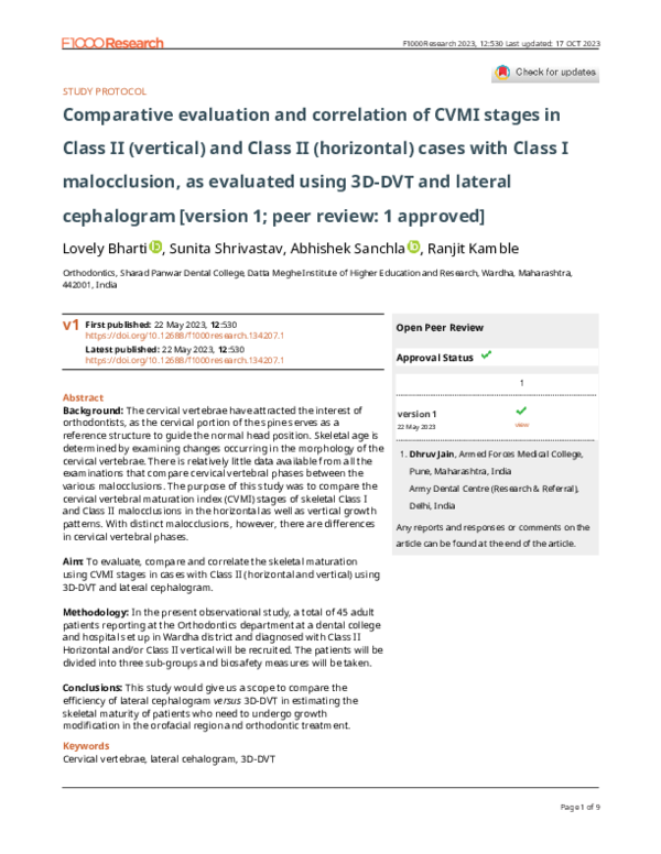(PDF) Comparative evaluation and correlation of CVMI stages in Class II (vertical) and Class II ...