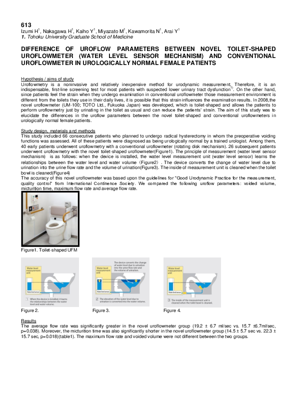 (PDF) Difference of uroflow parameters between novel toilet-shaped ...