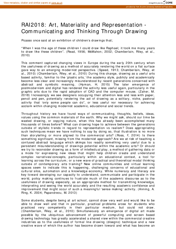 (PDF) Communicating and thinking through drawing