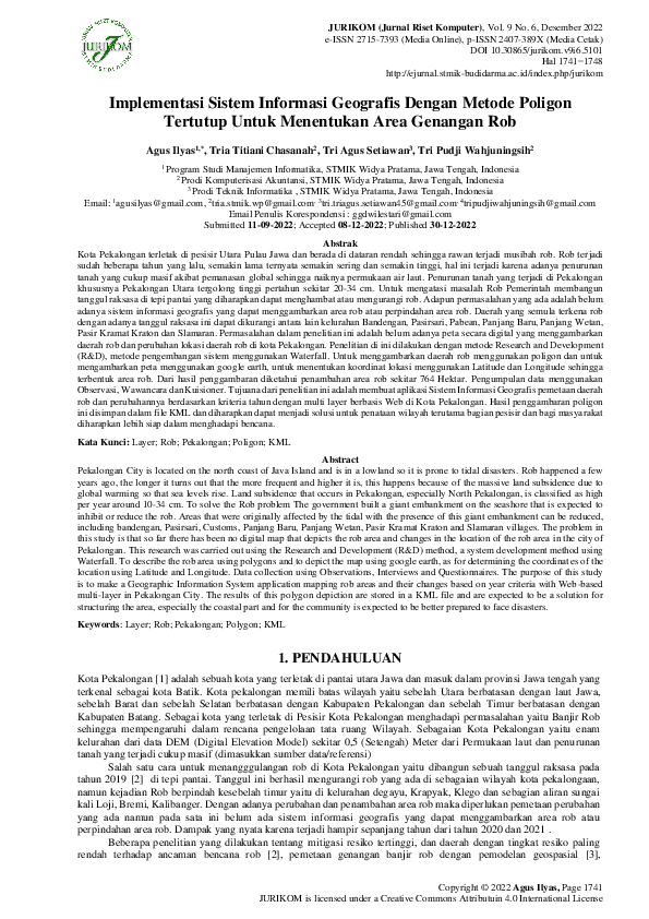 (PDF) Implementasi Sistem Informasi Geografis Dengan Metode Poligon Tertutup Untuk Menentukan ...