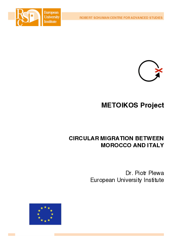 (PDF) Circular Migration between Morocco and Italy