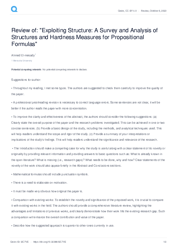 Pdf Review Of Exploiting Structure A Survey And Analysis Of Structures And Hardness