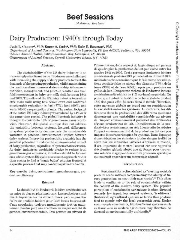 (PDF) Dairy Production