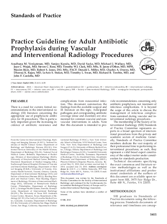 (PDF) Practice Guideline for Adult Antibiotic Prophylaxis during ...