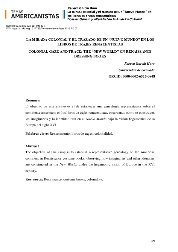 (PDF) LA MIRADA COLONIAL Y EL TRAZADO DE UN "NUEVO MUNDO" EN LOS LIBROS ...