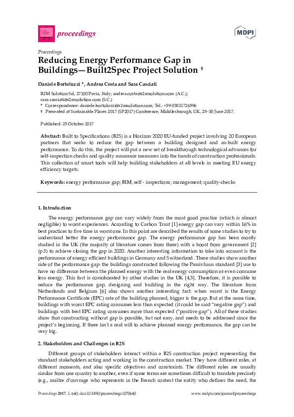 (PDF) Reducing Energy Performance Gap in Buildings—Built2Spec Project ...