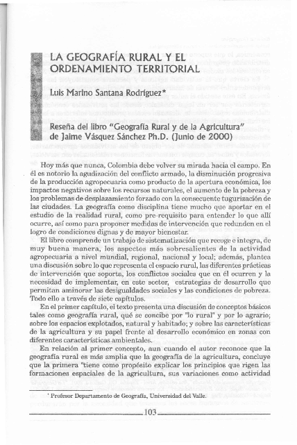 (PDF) La geografía rural y el ordenamiento territorial