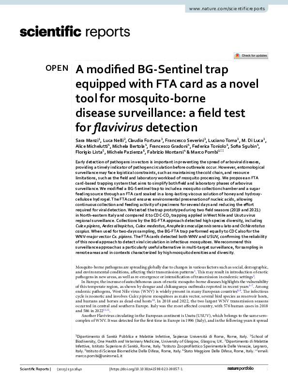 (PDF) A modified BG-Sentinel trap equipped with FTA card as a novel ...