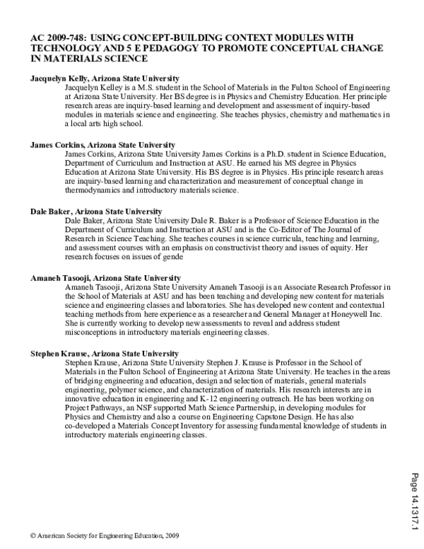(PDF) Using Concept Building Context Modules With Technology And 5 E ...