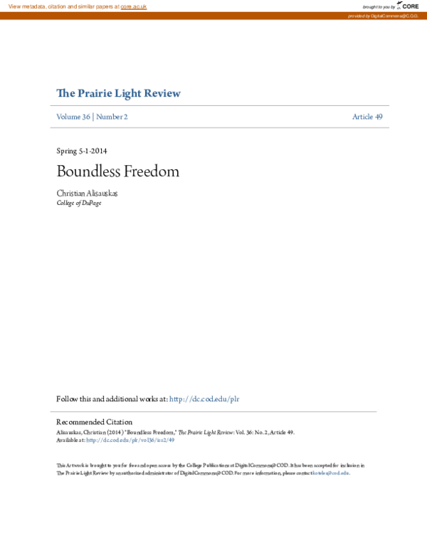 (PDF) Boundless Freedom