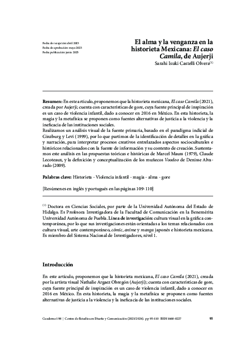 (PDF) El alma y la venganza en la historieta Mexicana: El caso Camila ...