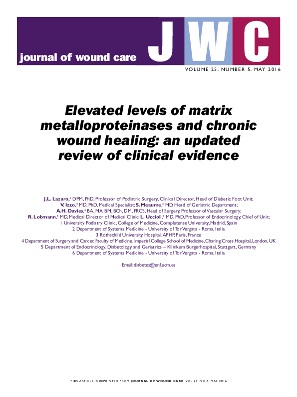 (PDF) Elevated levels of matrix metalloproteinases and chronic wound ...