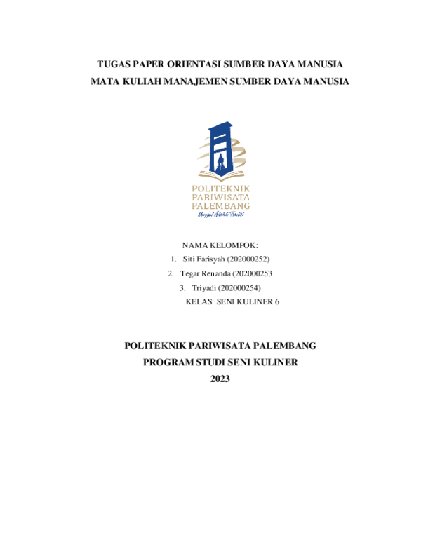 (PDF) Orientasi SDM