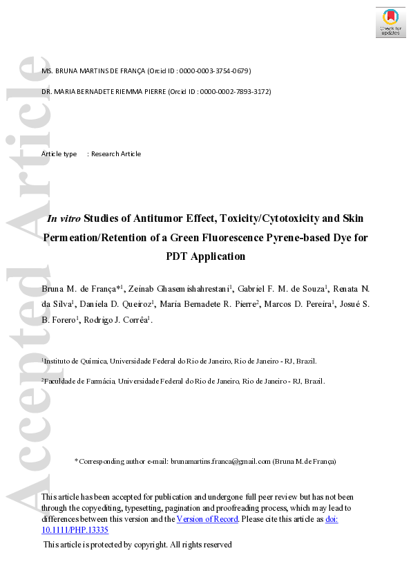 (PDF) In vitro Studies of Antitumor Effect, Toxicity/Cytotoxicity and ...