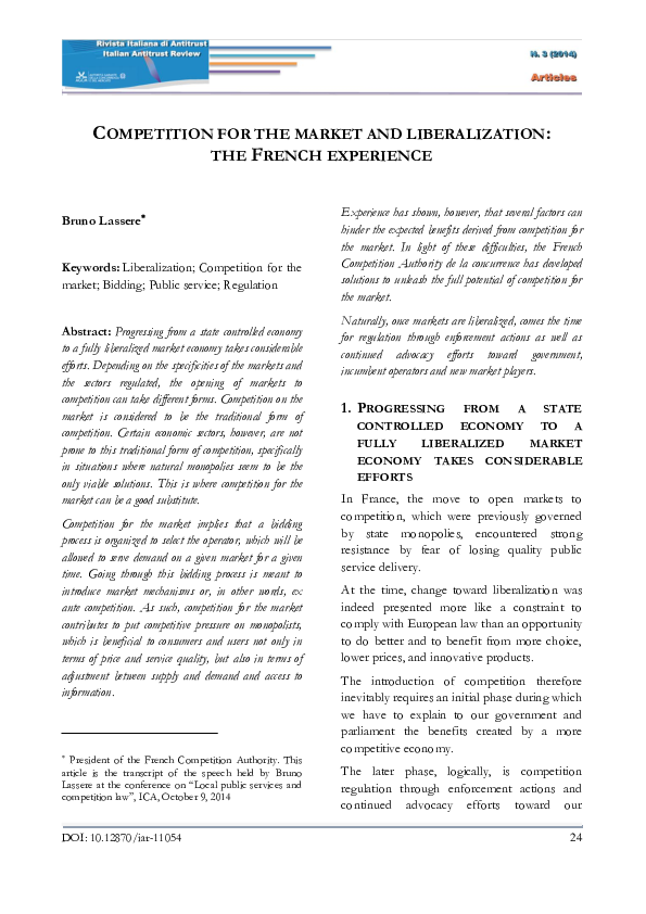 (PDF) Market Liberalization and Income Distribution: The Experience of ...