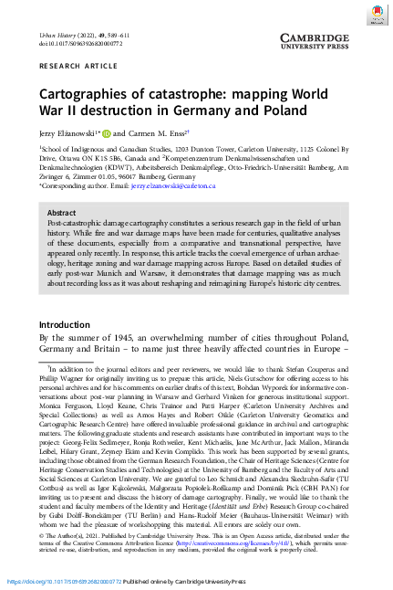 (PDF) Cartographies of catastrophe: mapping World War II destruction in ...