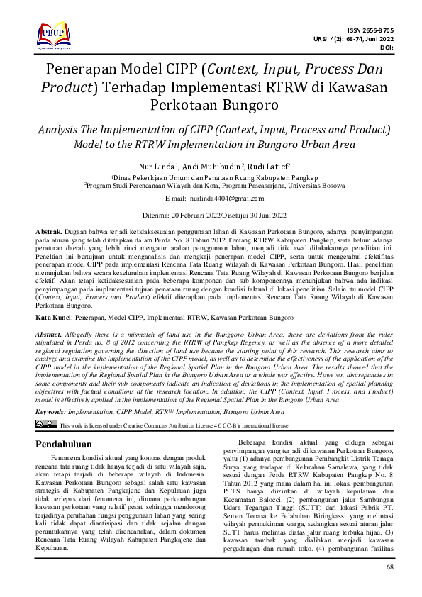 (PDF) Penerapan Model CIPP (Context, Input, Process Dan Product ...