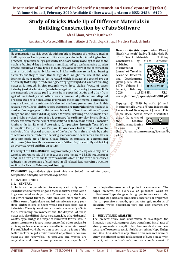 (PDF) Study of Bricks Made Up of Different Materials in Building ...