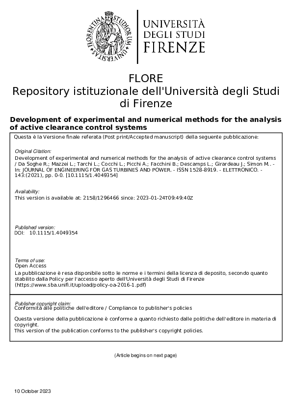 (PDF) Development of Experimental and Numerical Methods for the ...