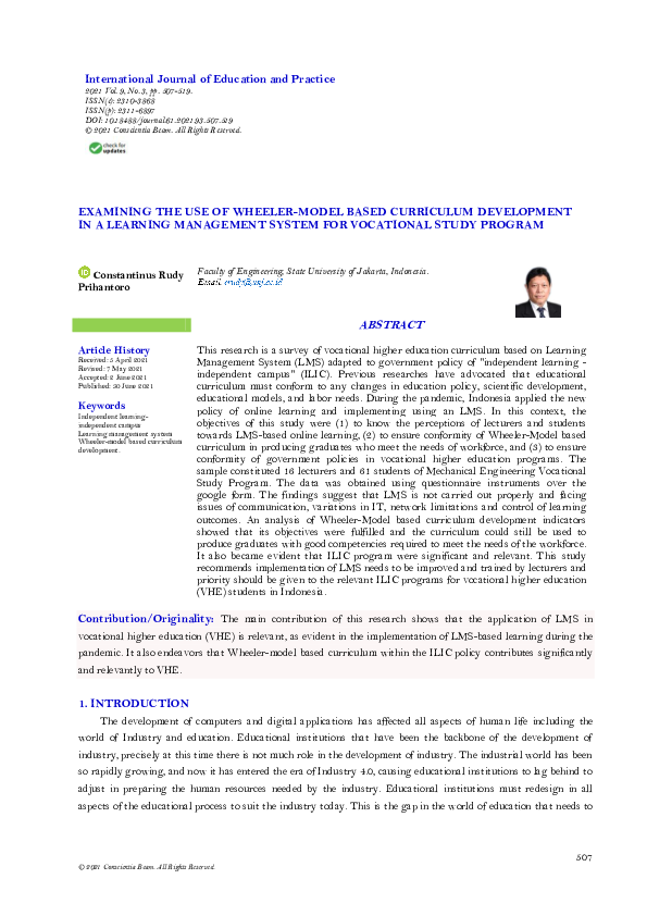 (PDF) Examining the Use of Wheeler-Model Based Curriculum Development ...