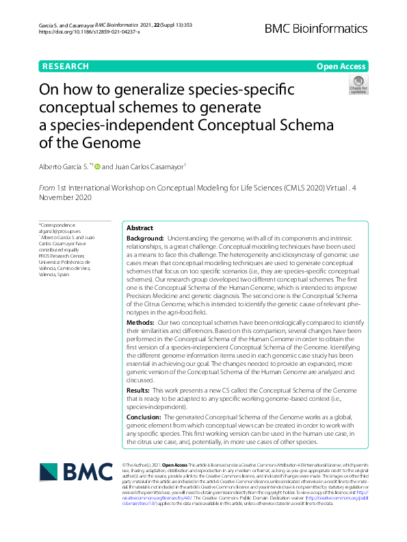 (PDF) On how to generalize species-specific conceptual schemes to ...