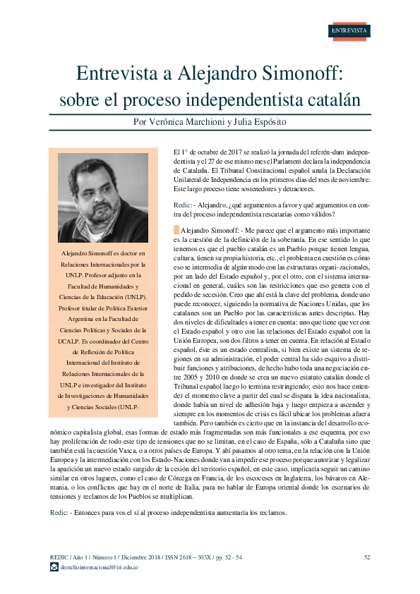 (PDF) Entrevista a Alejandro Simonoff