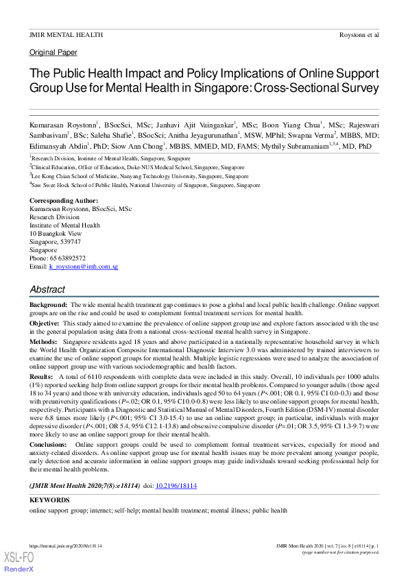 (PDF) The Public Health Impact and Policy Implications of Online ...