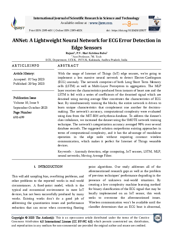 Pdf Annet A Lightweight Neural Network For Ecg Error Detection In Edge Sensors