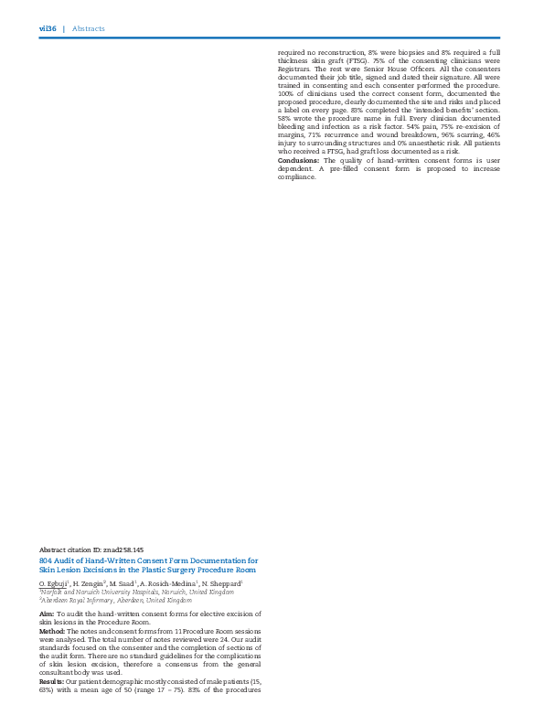 (PDF) 804 Audit of Hand-Written Consent Form Documentation for Skin Lesion Excisions in the ...
