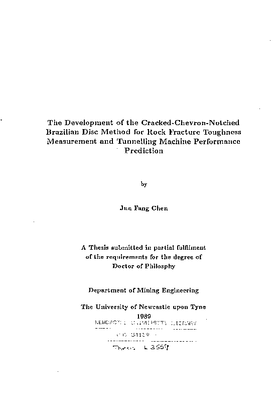 (PDF) The development of the cracked-chevron-notched Brazilian disc ...
