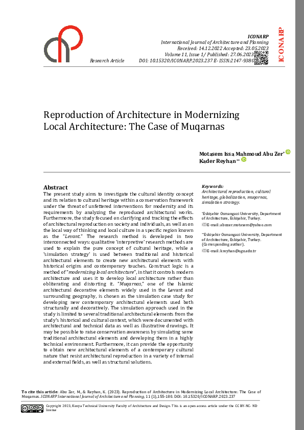 (PDF) Reproduction of Architecture in Modernizing Local Architecture ...