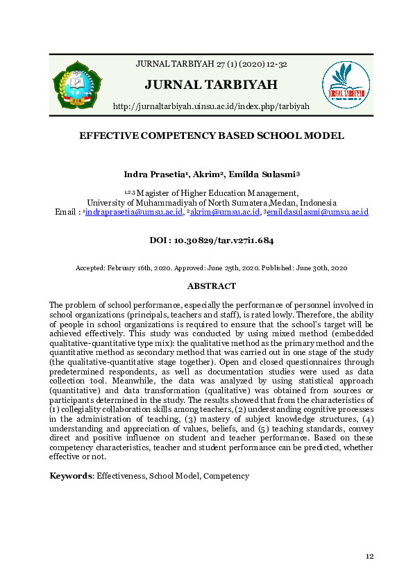 (PDF) Effective Competency Based School Model