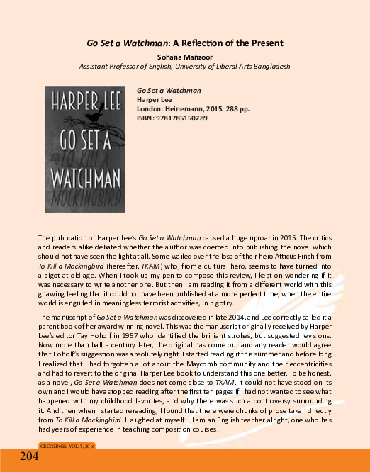 (PDF) Go Set a Watchman
