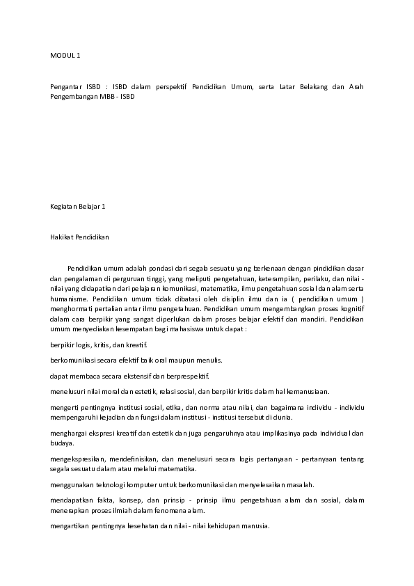 (PDF) Pengantar ISBD : ISBD dalam perspektif Pendidikan Umum, serta Latar Belakang dan Arah ...