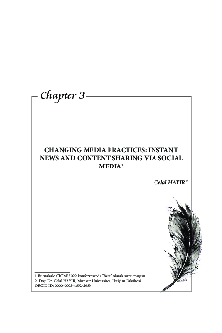 (PDF) CHANGING MEDIA PRACTICES: INSTANT NEWS AND CONTENT SHARING VIA ...