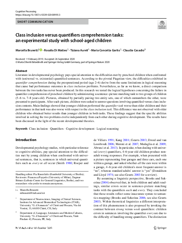 (PDF) Class inclusion versus quantifiers comprehension tasks: an ...