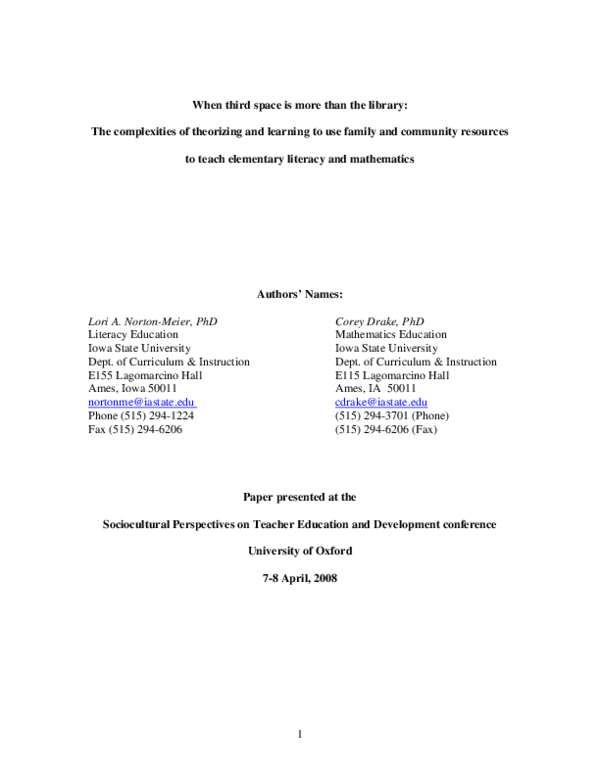 (PDF) Cultural-Historical Perspectives on Teacher Education and Development