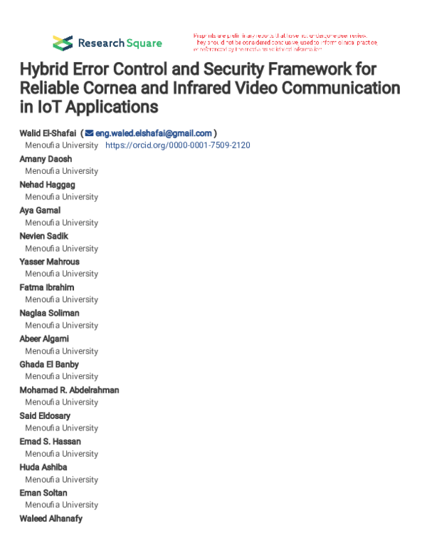 (PDF) Hybrid Error Control and Security Framework for Reliable Cornea ...