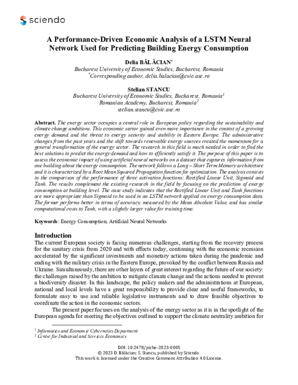 (PDF) A Performance-Driven Economic Analysis of a LSTM Neural Network ... (PDF) A Performance-Driven Economic Analysis of a LSTM Neural Network ...