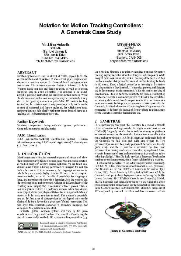 (PDF) Notation For {3D} Motion Tracking Controllers: A Gametrak Case Study