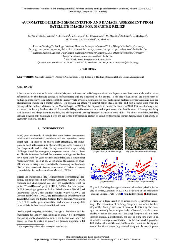 (PDF) Automated Building Segmentation and Damage Assessment from ...