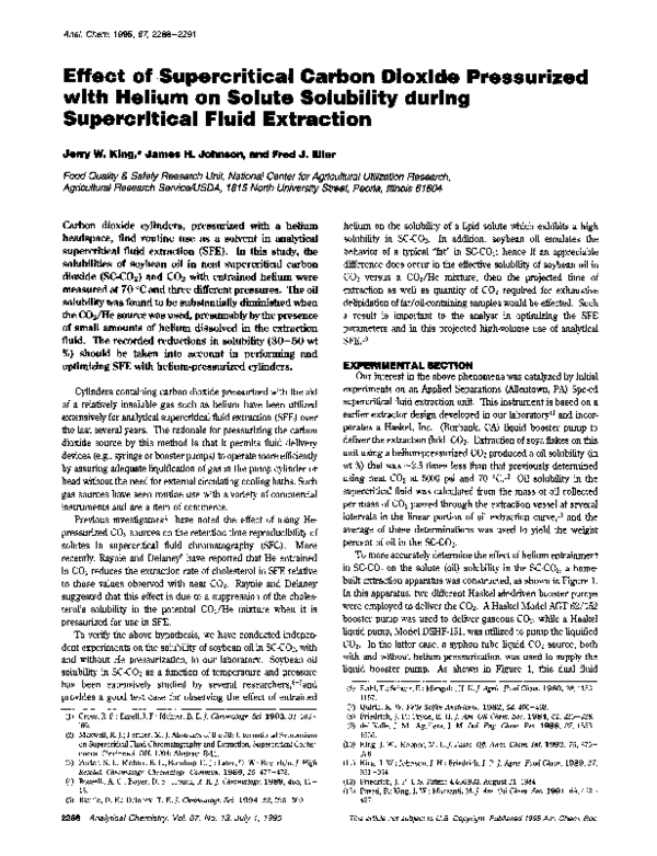 (PDF) Effect of Supercritical Carbon Dioxide Pressurized with Helium on ...
