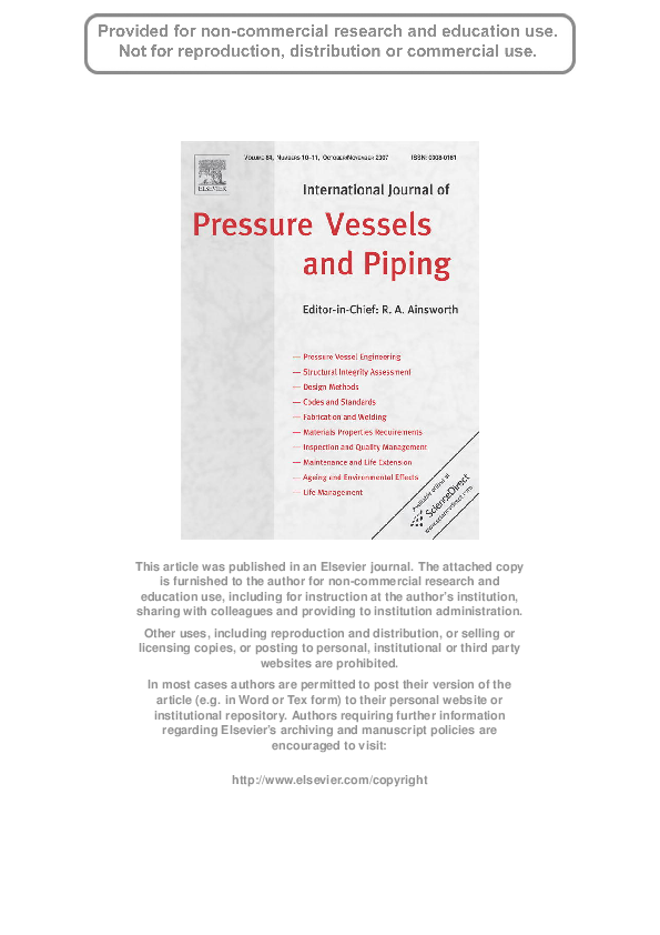 (PDF) French RSE-M and RCC-MR code appendices for flaw analysis: Presentation of the fracture ...