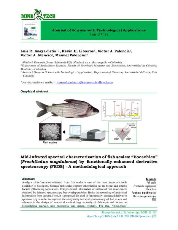 (PDF) Mid-infrared spectral characterization of fish scales: "Bocachico ...