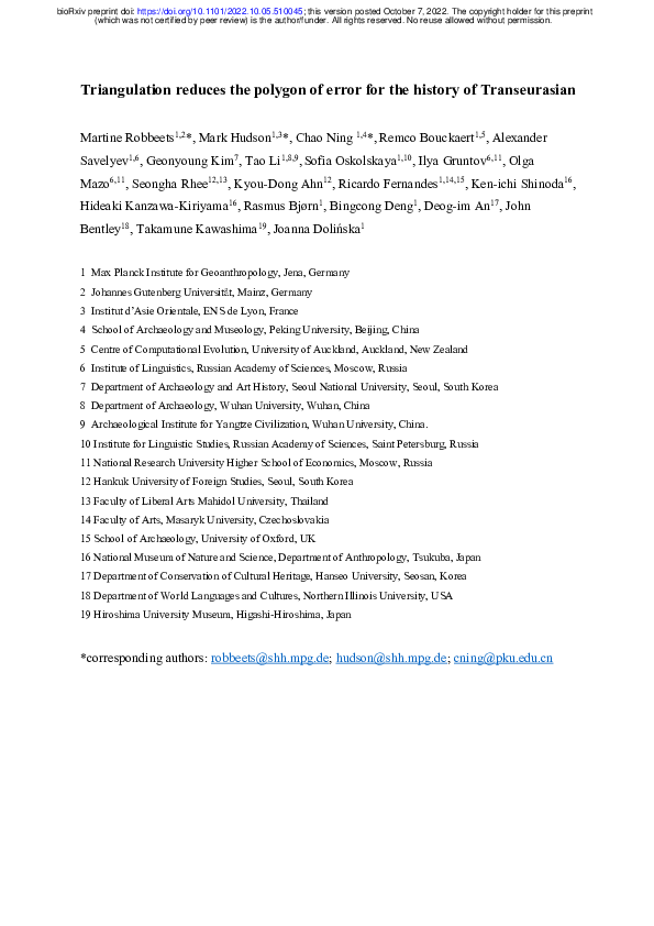 (PDF) Triangulation reduces the polygon of error for the history of ...